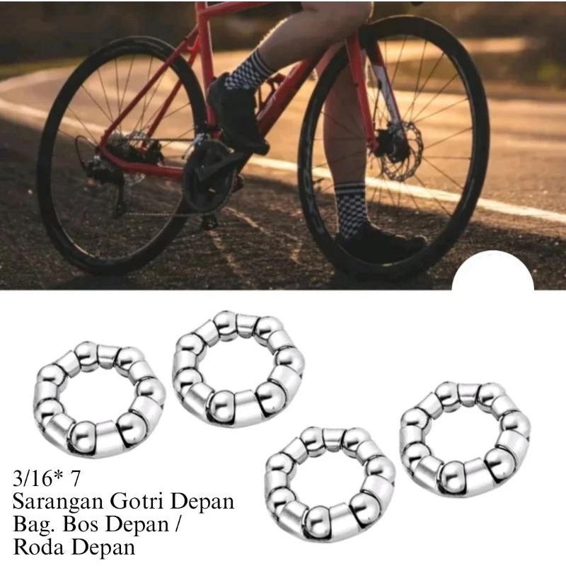 Jual Sarangan pelor gotri lahar roda depan sepeda anak 7 x 3/16 3/16x7 ...