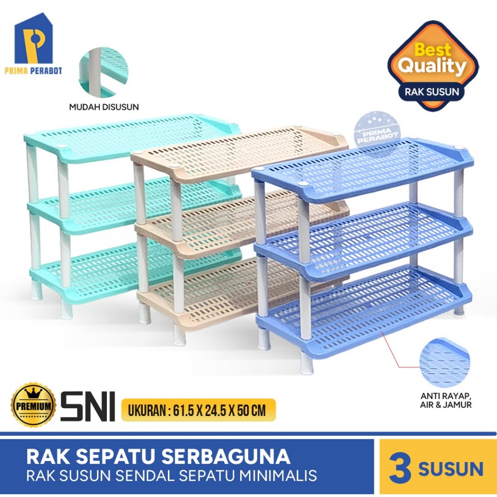 Jual Rak Sepatu Besar Plastik Ori Tempat Sepatu dan Sendal Susun 3 ...
