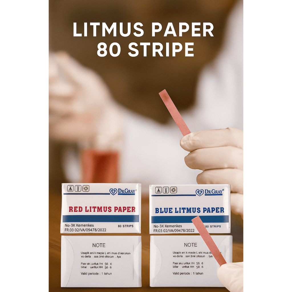 Jual Kertas lakmus 80 pcs DR.GRAY ph 0-14 80 strip blue / red litmus ...