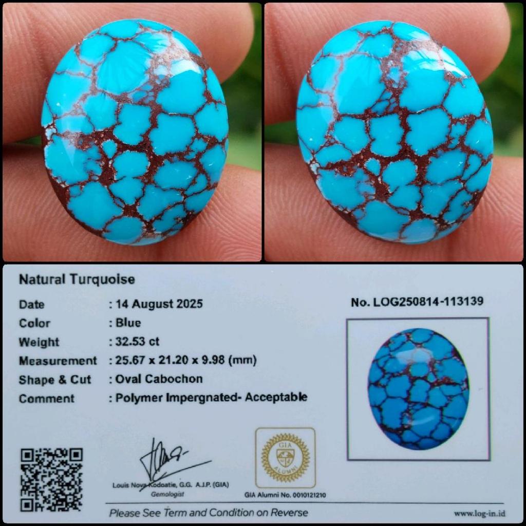 Jual HQ Batu Pirus Asli Permata Biru Natural Turquoise Blue Gems ...