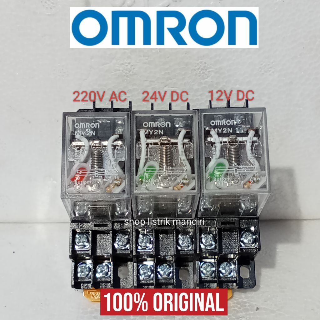 Jual relay omron set socket MY2 MY2N 24VDC 5A 8kaki original | Shopee ...