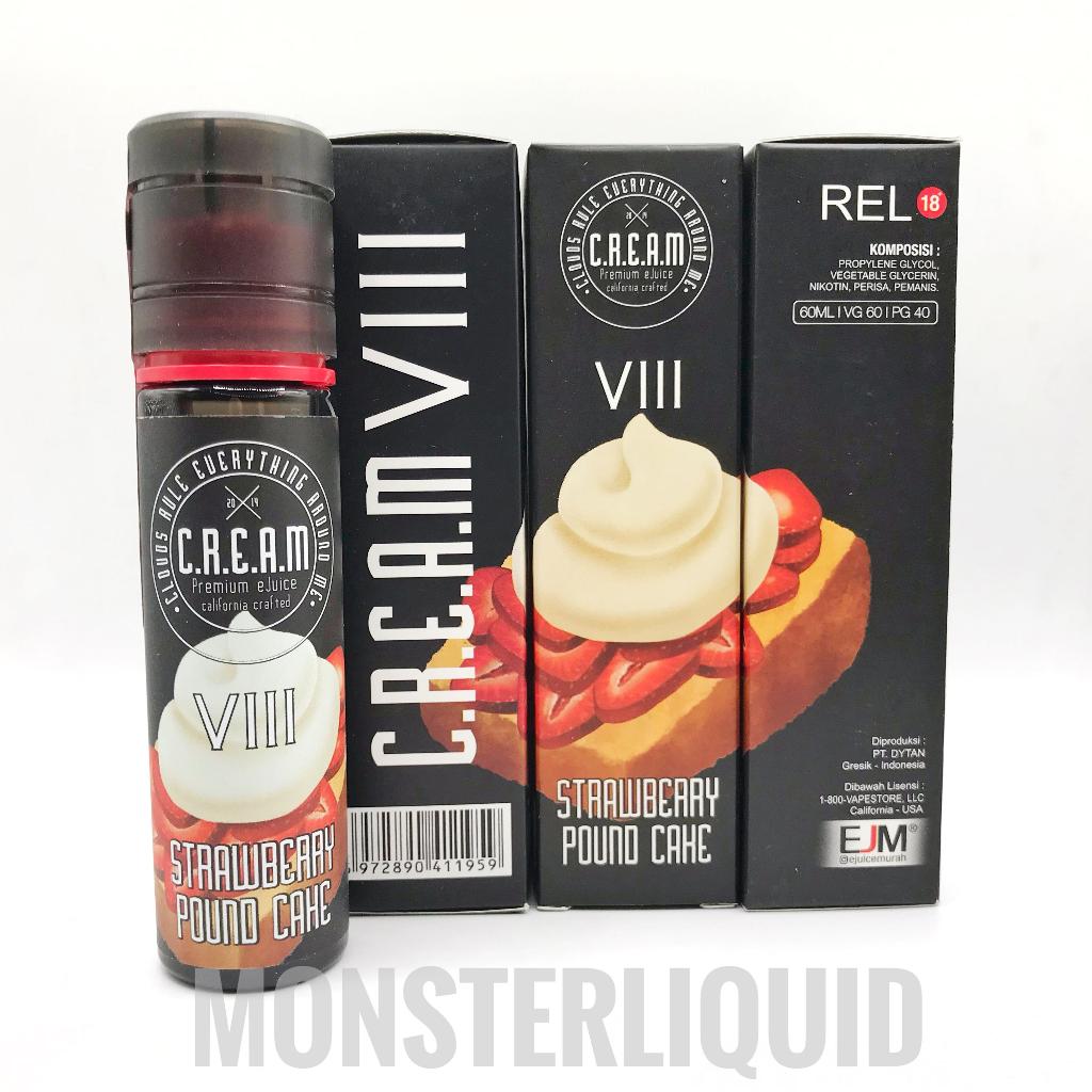 Jual C.R.E.A.M VIII STRAWBERRY POUNDCAKE BY EJM 3MG 60ML CREAM 8 ...