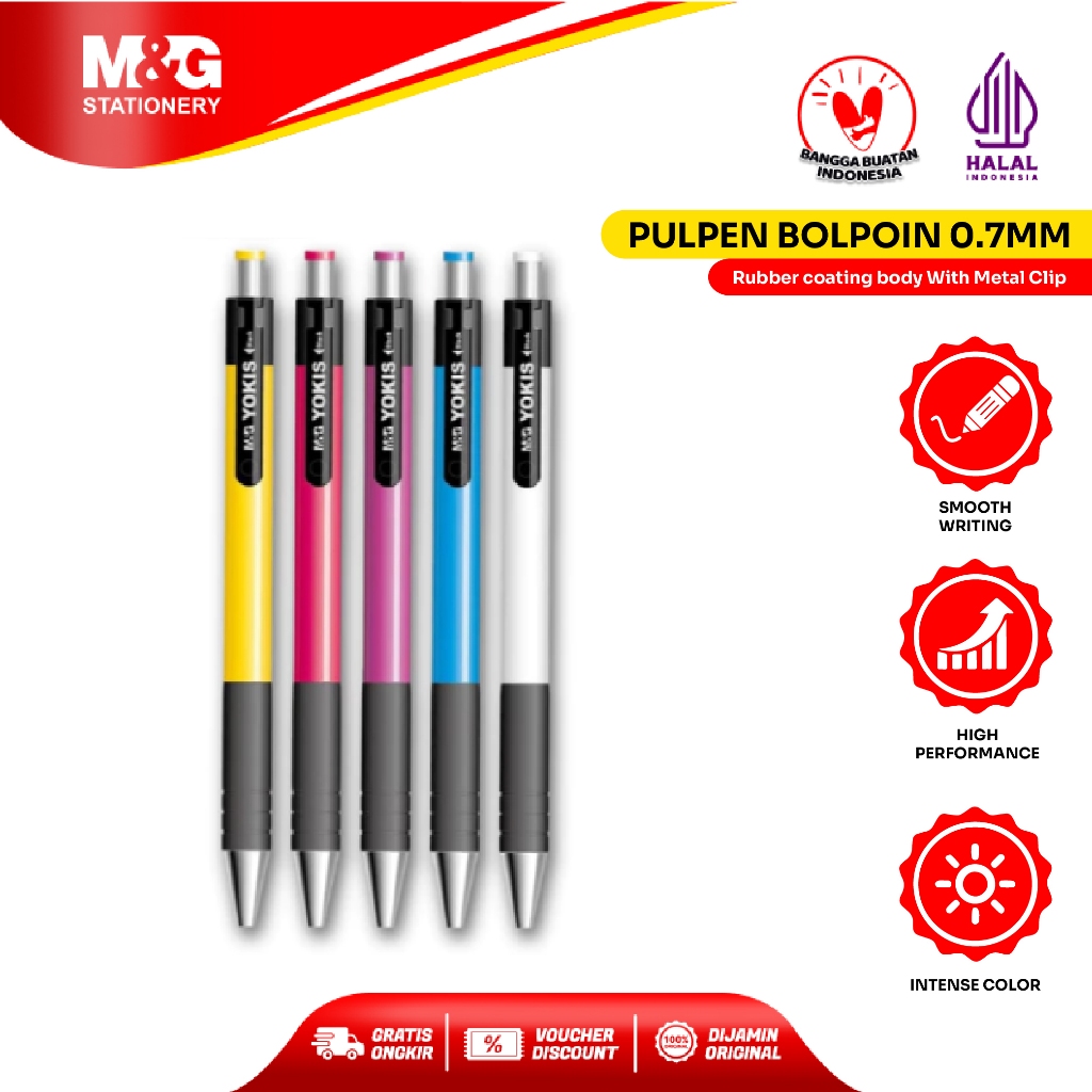 Jual M&G Pulpen Retractable Premium Tinta Halus dan Tidak Luntur ...