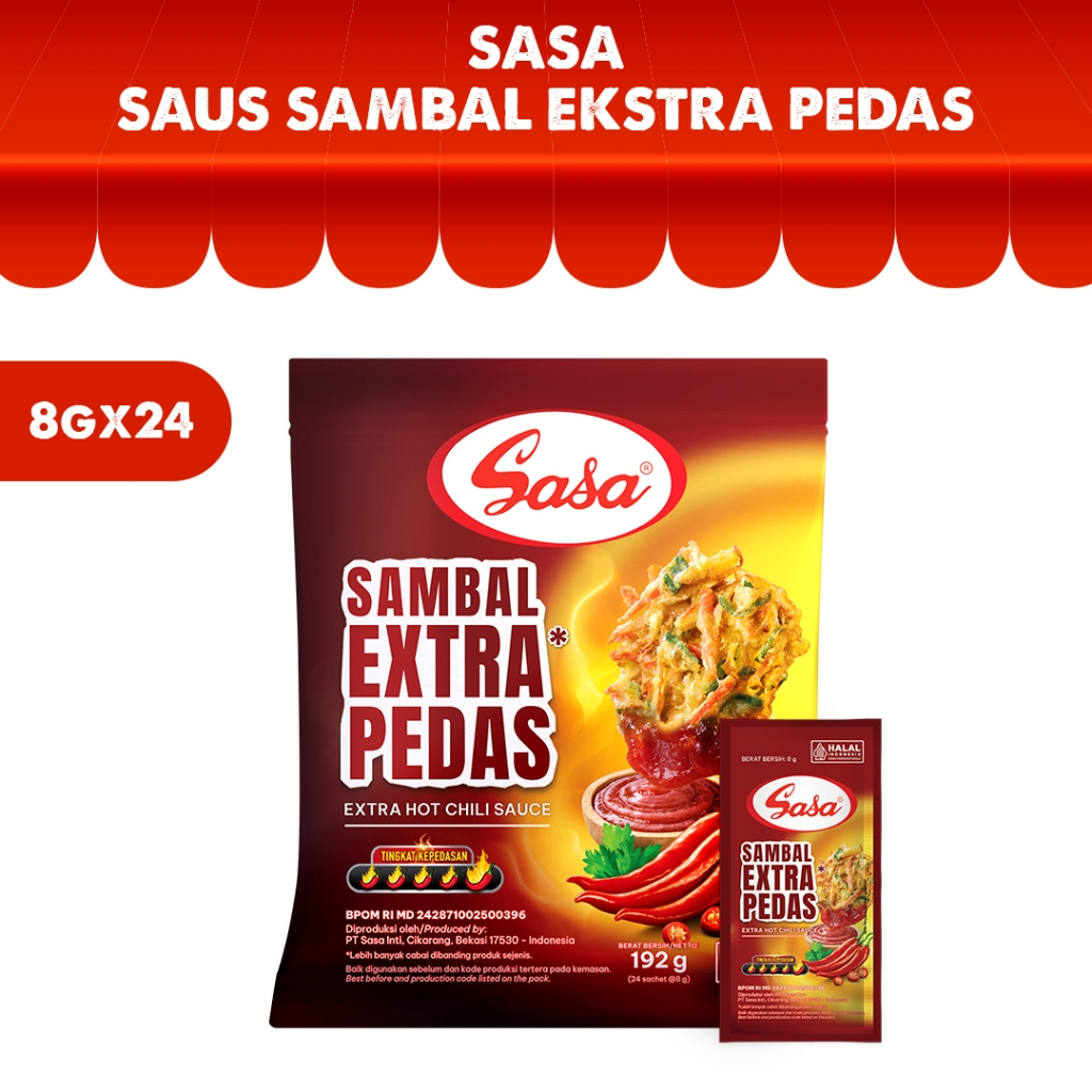 Jual SASA Sambal Extra Hot Sachet 8 gr | Shopee Indonesia