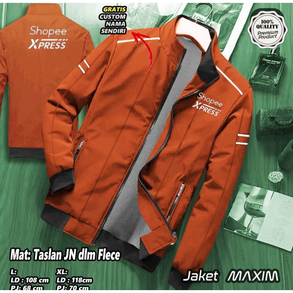 Jual JAKET CUSTOM LOGO / JAKET BOMBER / JAKET POLOS CUSTOM / JAKET ...