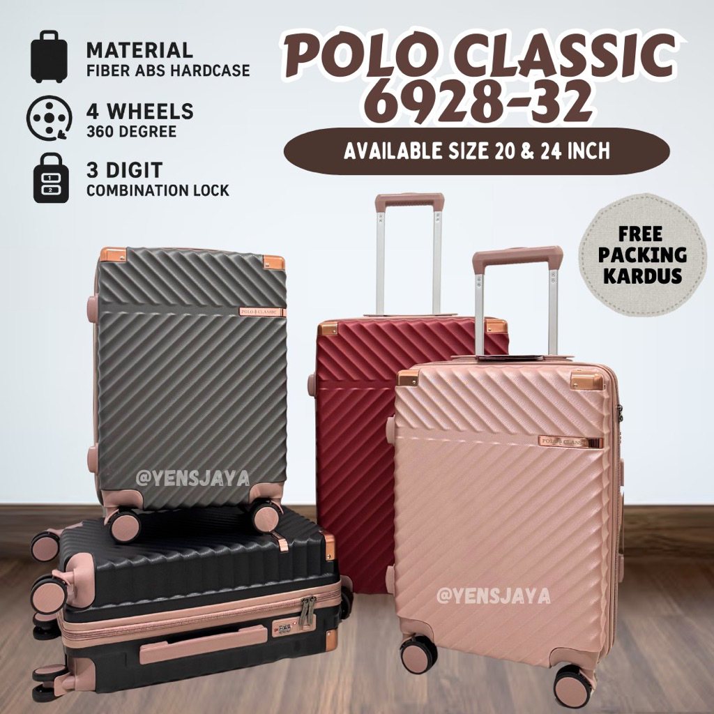 Jual KOPER POLO CLASSIC 6928 UKURAN 20 24 INCH / KOPER KABIN & BAGASI ...