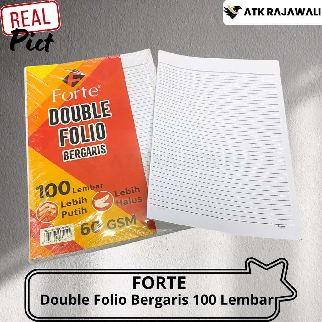 Jual Kertas Folio Garis F4 / Double Folio Forte 100 Lembar | Shopee ...