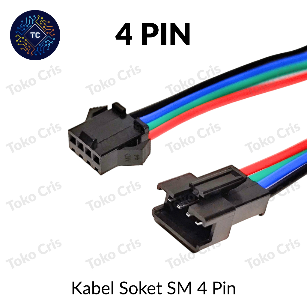 Jual Kabel Soket SM 4 Pin / Connector SM 4P Socket / JST Quick ...