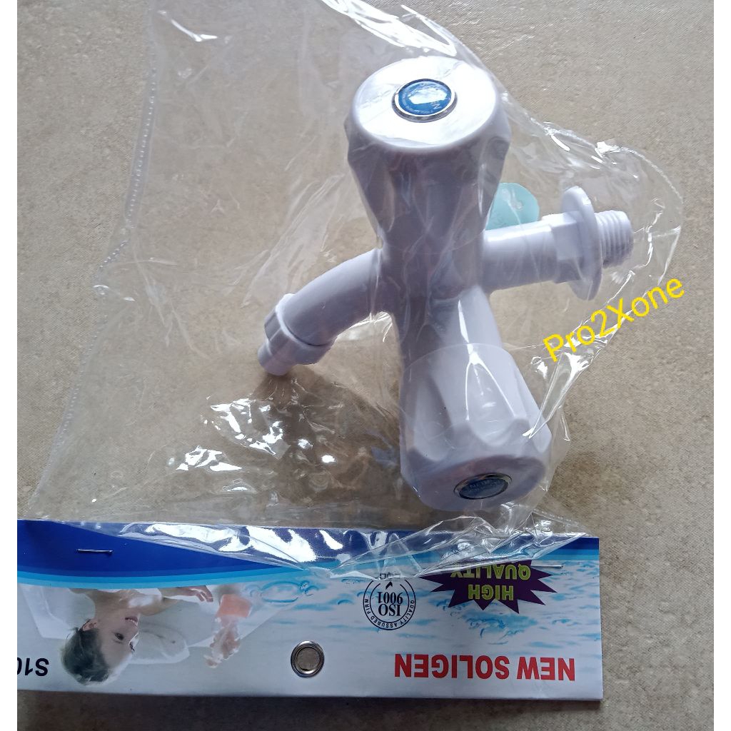 Jual KRAN CABANG PVC SOLIGEN/ KRAN DOUBLE PVC SOLIGEN | Shopee Indonesia