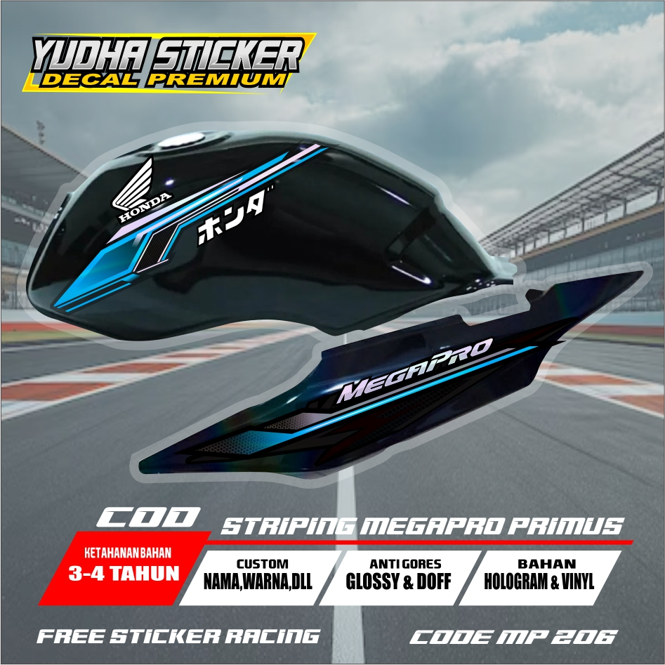Jual STICKER STRIPING MEGAPRO PRIMUS CODE MP 206 - 211 / STICKER LIST ...