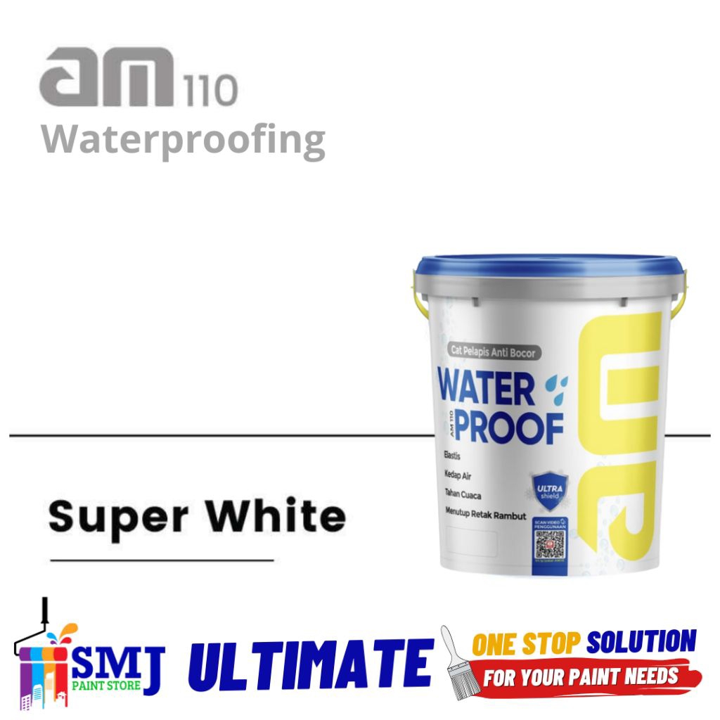 Jual Cat Pelapis Anti Bocor Waterproofing AM 110 Super White 4kg ...