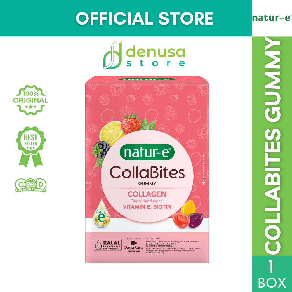 Jual Natur-E CollaBites Gummy Collagen 1 Box Isi 8 Pouch | Tinggi ...