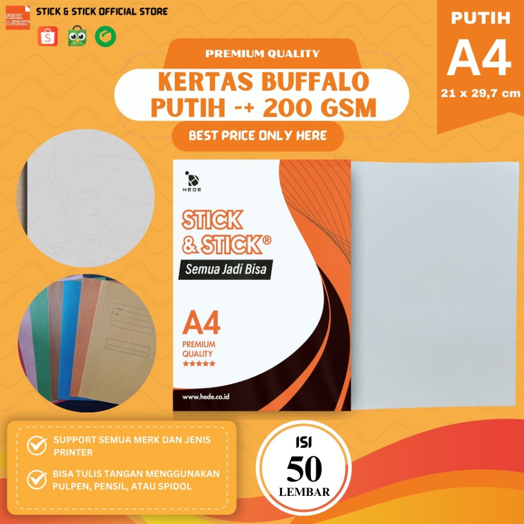 Jual Karton Buffalo Putih -/+ 200 gsm Premium Quality / Greeting Card ...