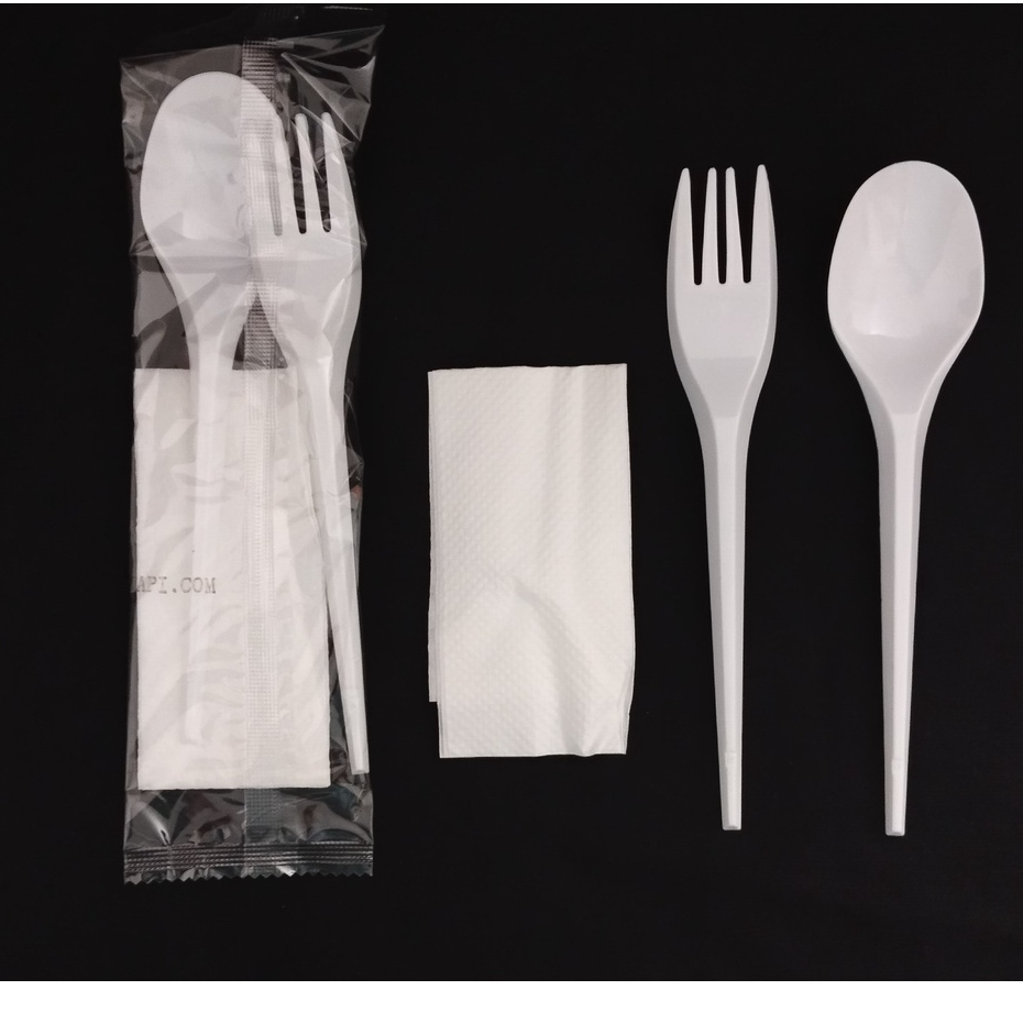Jual SUAPI CATERING SET ( SENDOK+GARPU+TISSU ) ISI 100 PCS | Shopee ...