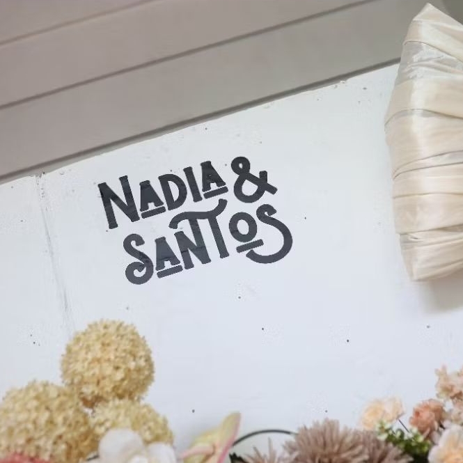 Jual Sticker Cutting Inisial Nama Dekor Backdrop Dekorasi Pelaminan ...