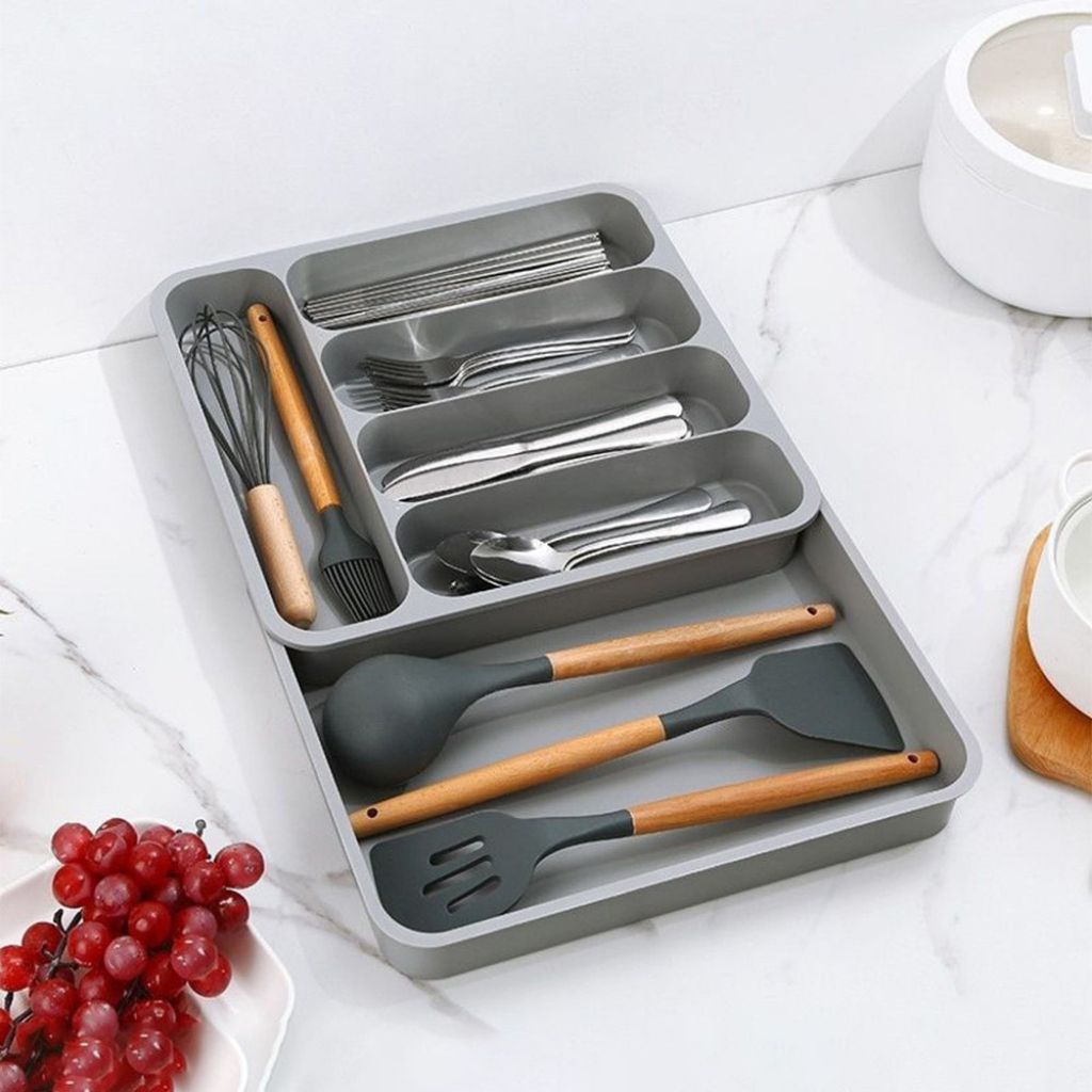 Jual Tempat Sendok Garpu Organizer Cutlery Kitchen Rak Sekat Laci ...