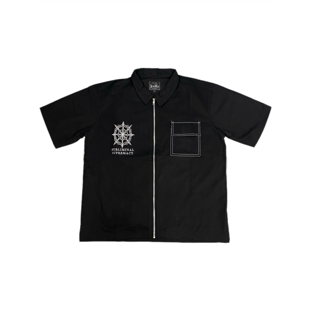 Jual JOUSKA Boxy fit Workshirt Zipper "Dimensoul" | Kemeja Boxy Fit ...