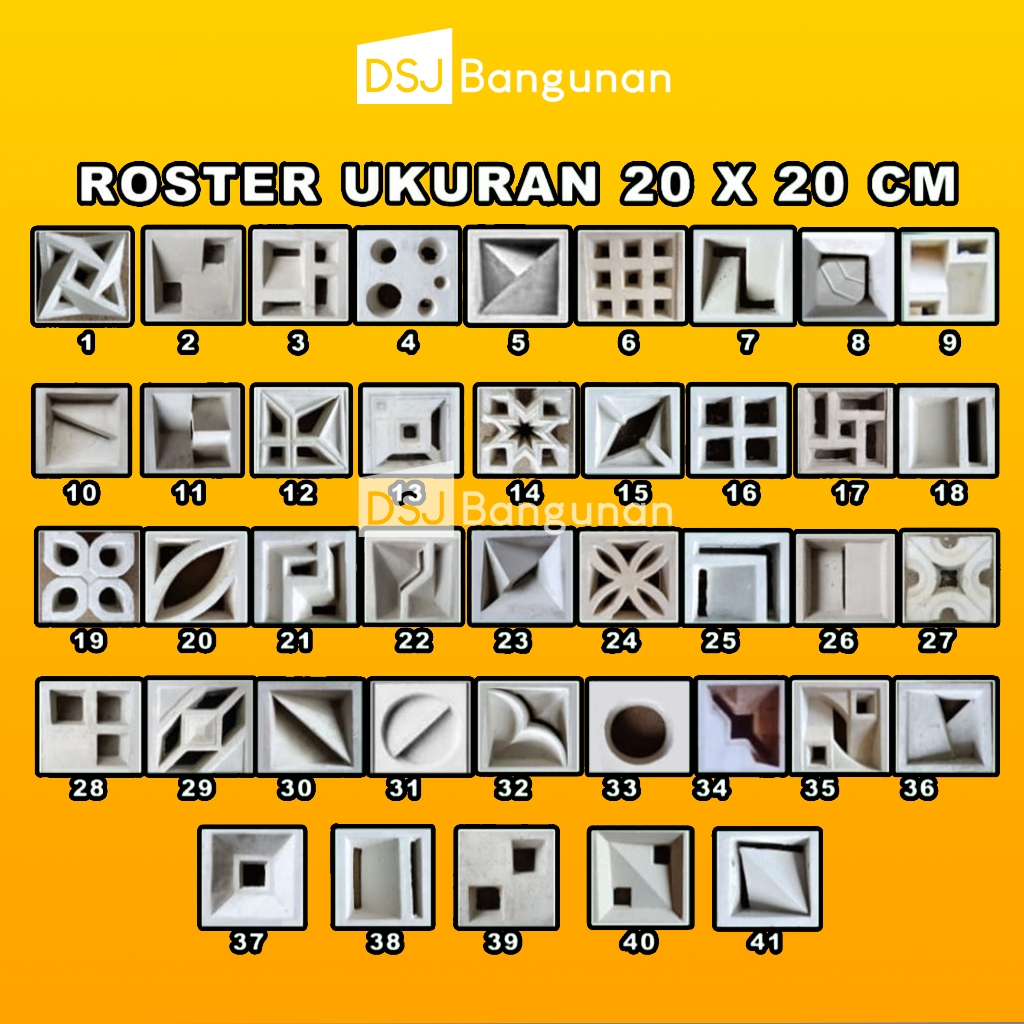 Jual Roster Semen 20x20 Roster Beton Ventilasi Udara Loster Pagar ...