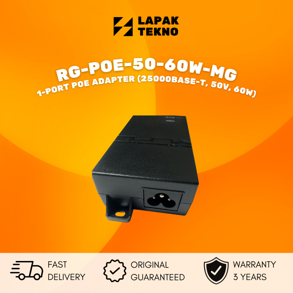 Jual RUIJIE REYEE RG-POE-50-60W-MG 1-port PoE adapter (25000Base-T, 50V ...