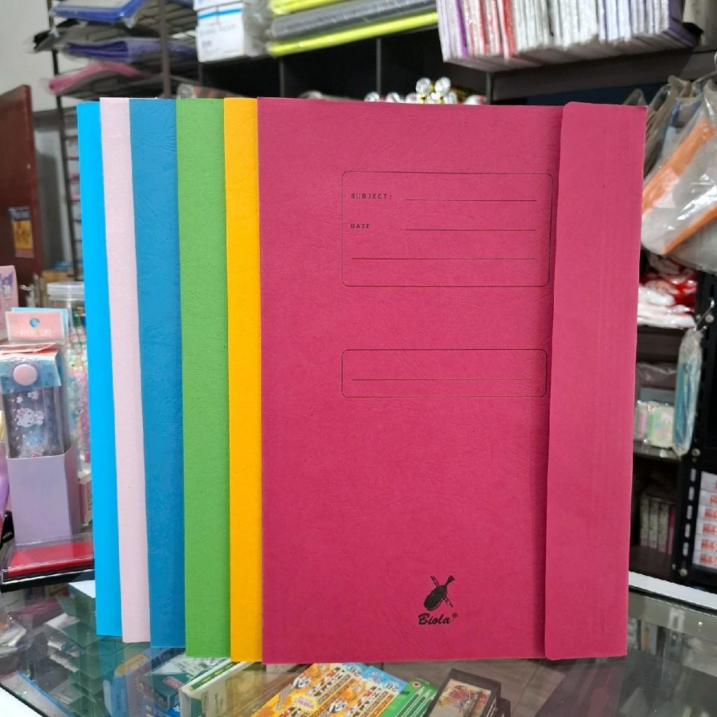 Jual 6 pcs Map kertas biola kuning merah pink biru hijau biru muda ...