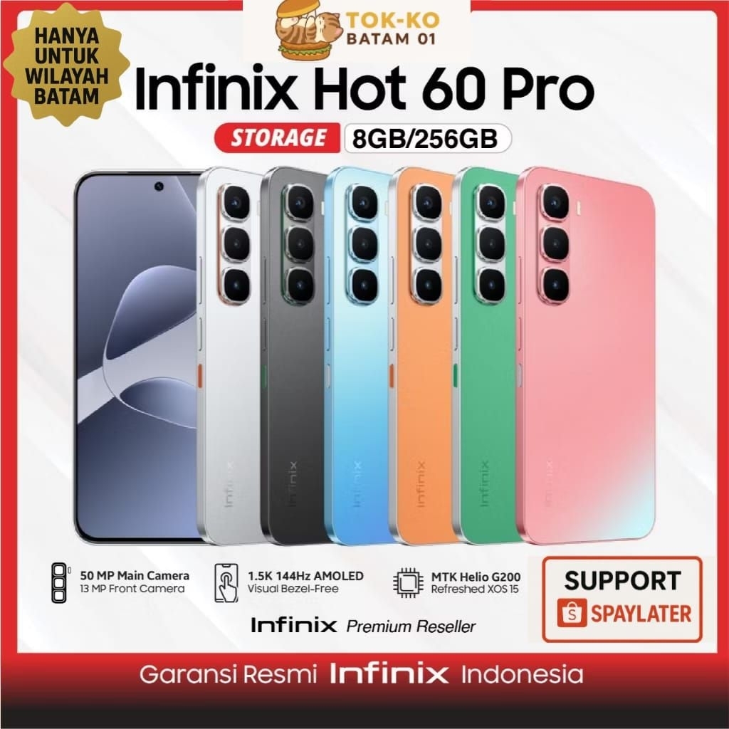 Jual INFINIX HOT 60 PRO+ 8/256 GB 1.5K 144Hz AMOLED GARANSI - BATAM ...