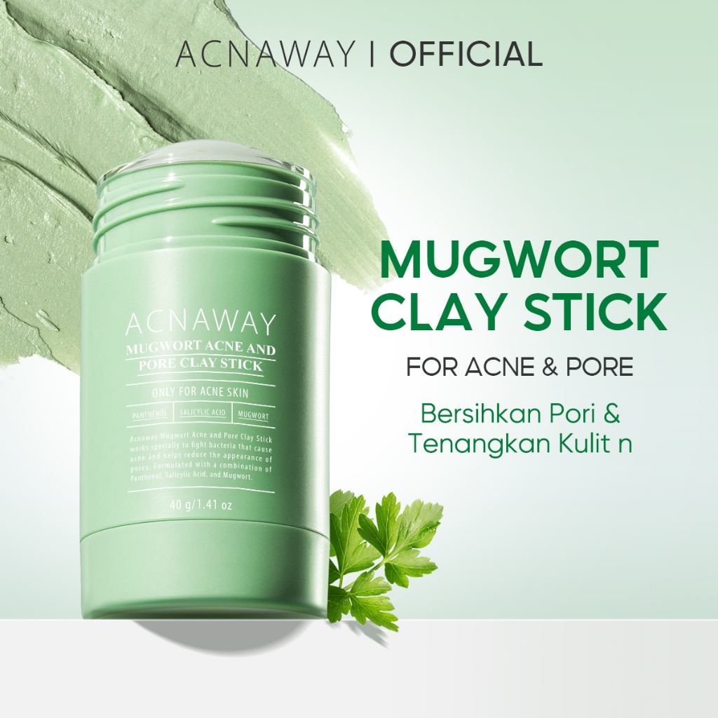 Jual ACNAWAY Mugwort Acne & Pore Clay Mask Stick – Clay Stick Masker Wajah untuk Jerawat, Komedo ...