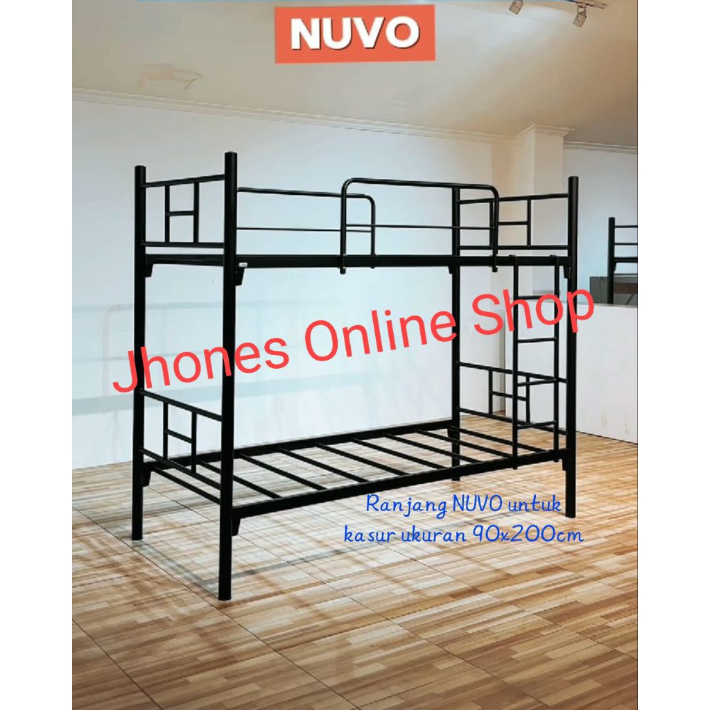 Jual Ranjang tingkat/Bunk bed besi ukuran kasur (90x200cm)(90/120×200cm ...