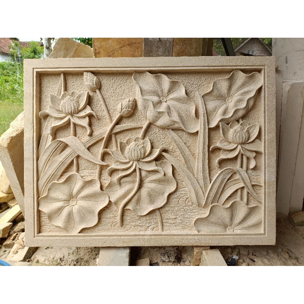 Jual relief batu paras motif lotus | Shopee Indonesia