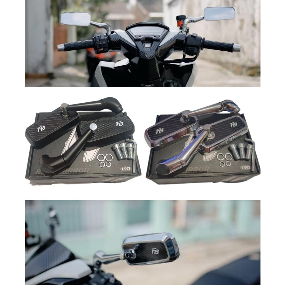 Jual Spion Persegi Circuit Motif Carbon Model H2C Full CNC Aluminium ...