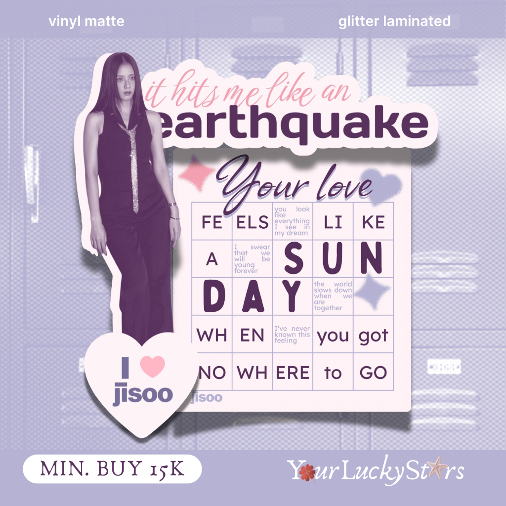 Jual sticker earthquake & Your Love - JISOO blackpink earthquake album ...