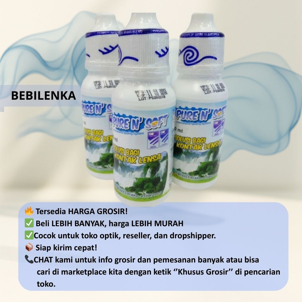Jual (Bisa COD) Cairan Pembersih Softlens Pure N Soft 60ml / PurenSoft ...