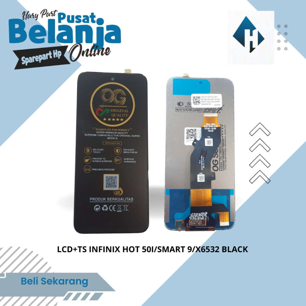 Jual LCD+TS INFINIX HOT 50I/HOT 50 5G/SMART 9/SMART 9 HD/TECNO SPARK GO ...