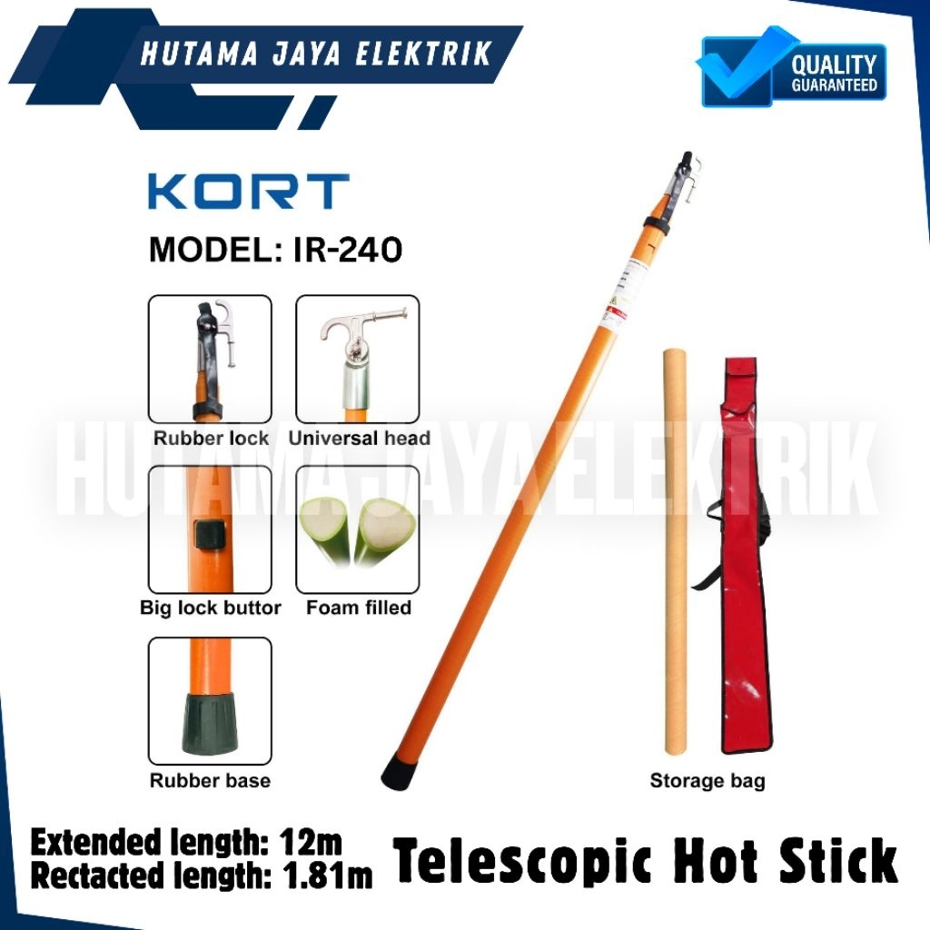 Jual Telescopic Hot Stick 20KV PLN 12 Meter merek KORT IR-240, Hot Stick FCO High Quality untuk ...