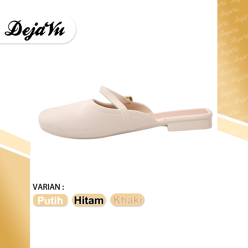 Jual Dejavu Sendal Slop Wanita Sandal Flat Anti Slip Kekinian Sendal ...
