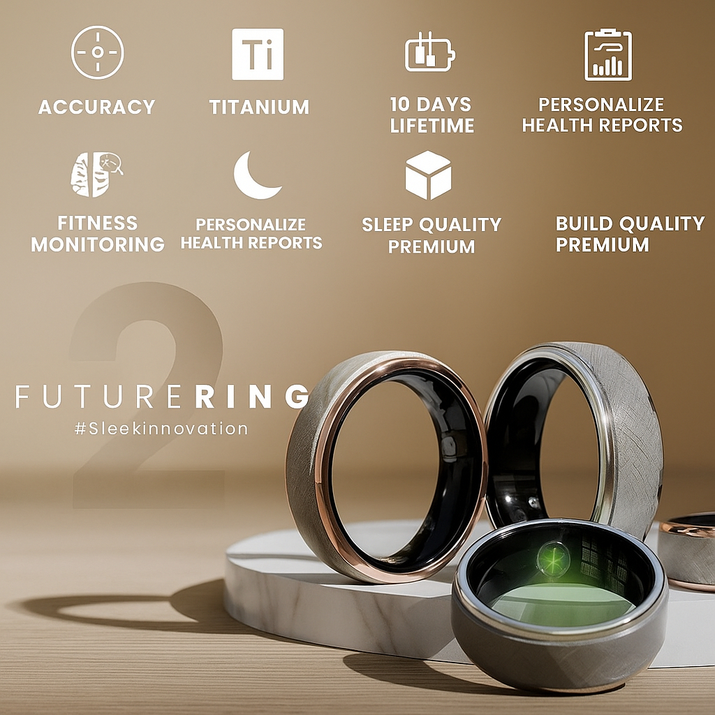 Jual FutureRing 2 Smart Ring Titanium Build Fitness Sleep Monitoring 10 ...