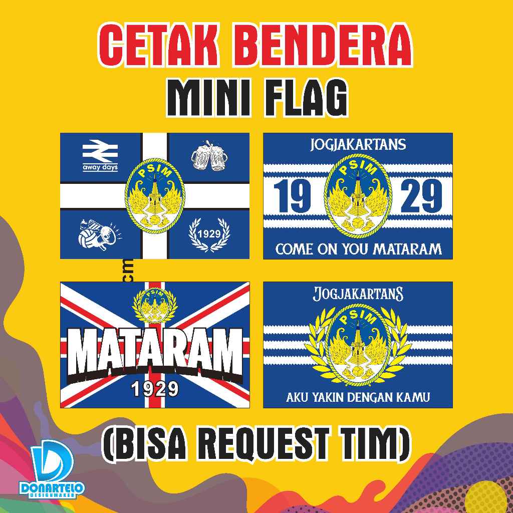 Jual CETAK BENDERA MINI FLAG PSIM LIGA INDONESIA | Shopee Indonesia