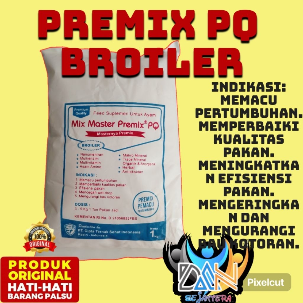 Jual MIX MASTER PREMIX BROILER PQ 1 KG - Premix Ayam Broiler Pedaging ...