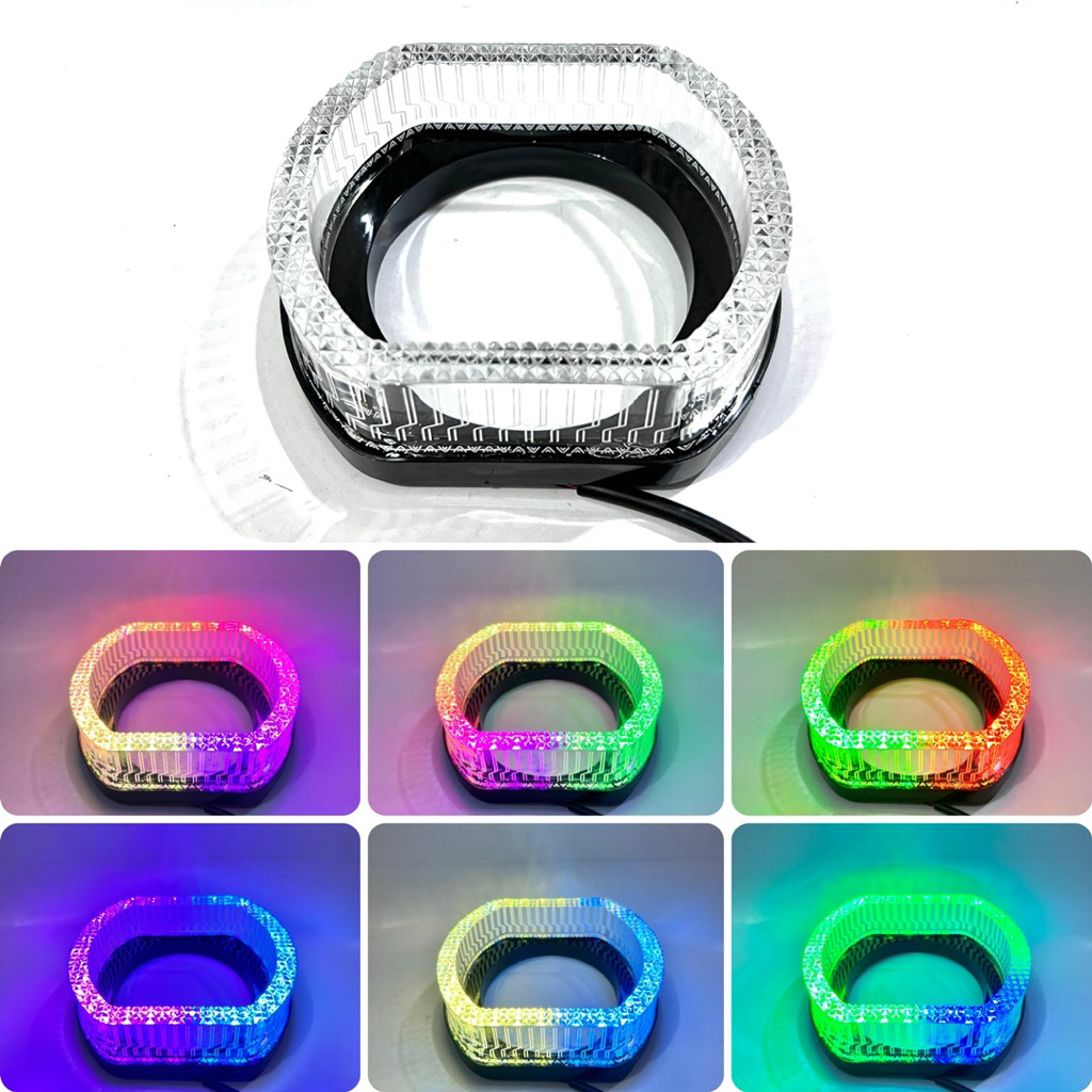 Jual Shroud Projector Bi-LED Acrylic Angel Eye Akrilik Crystal 5D WRGB ...