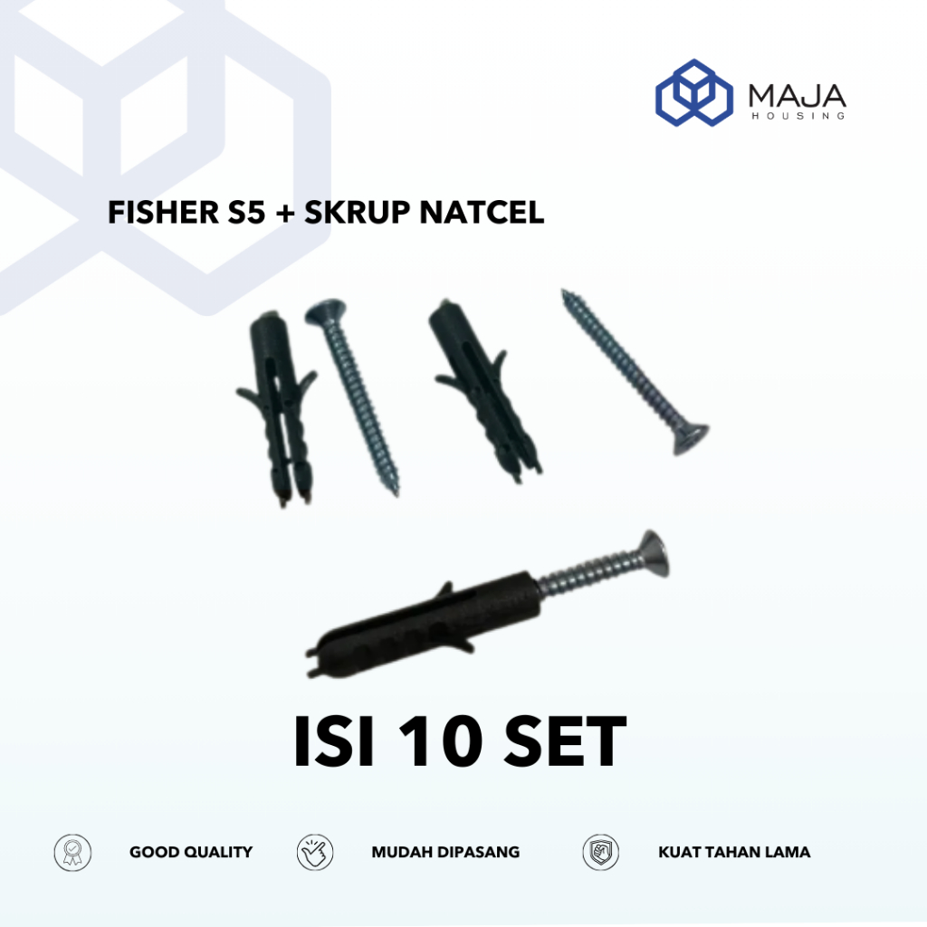 Jual Fisher S6 Sekrup Skrup Baut Dinding Gypsum Tembok Murah Kuat ...