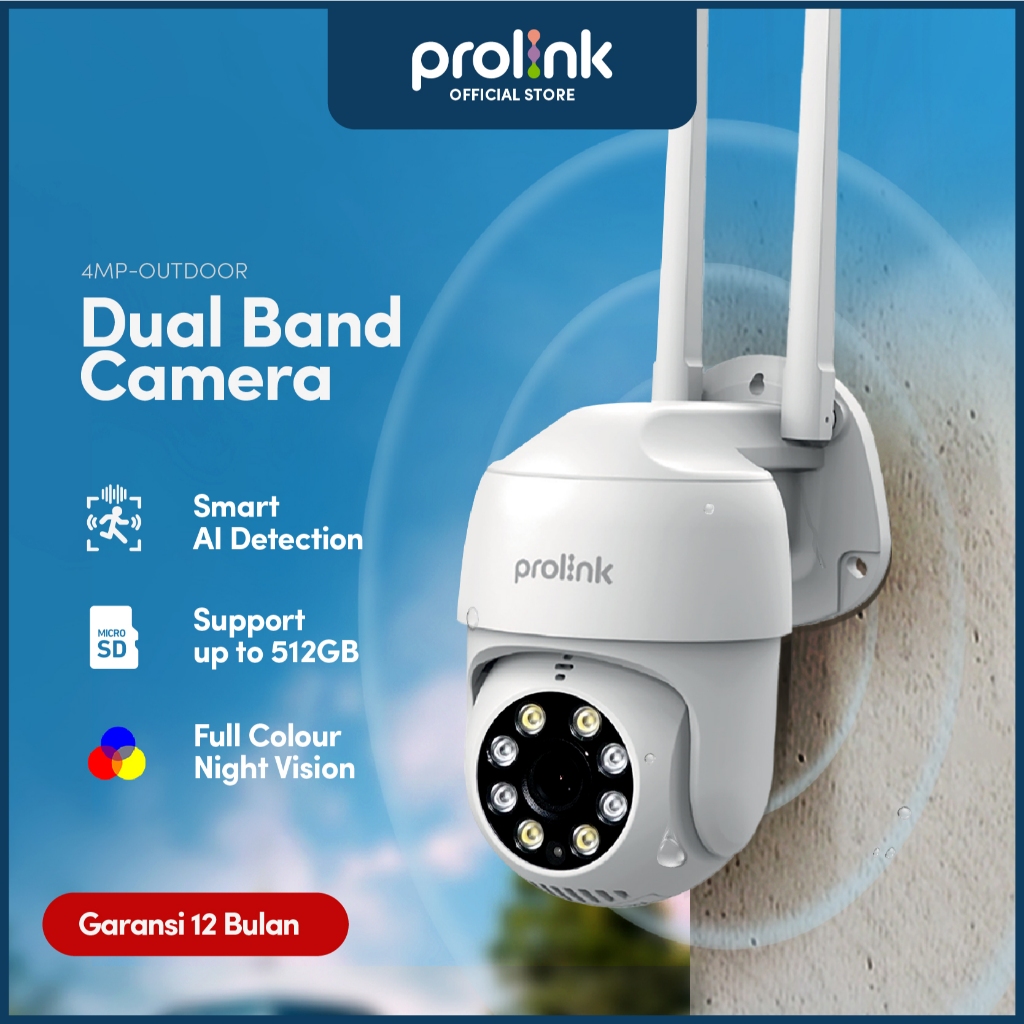 Jual Prolink 4MP Smart IP Cam CCTV Wifi Dual Band Outdoor QHD | 360 ...