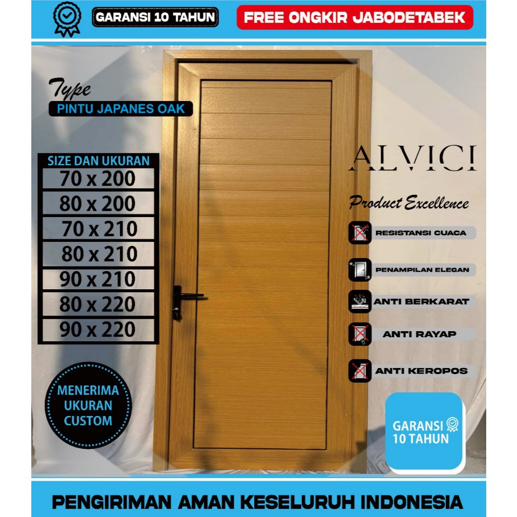 Jual Pintu Kamar Pintu Utama Pintu Swing Full Panel Pintu UPVC Modern ...