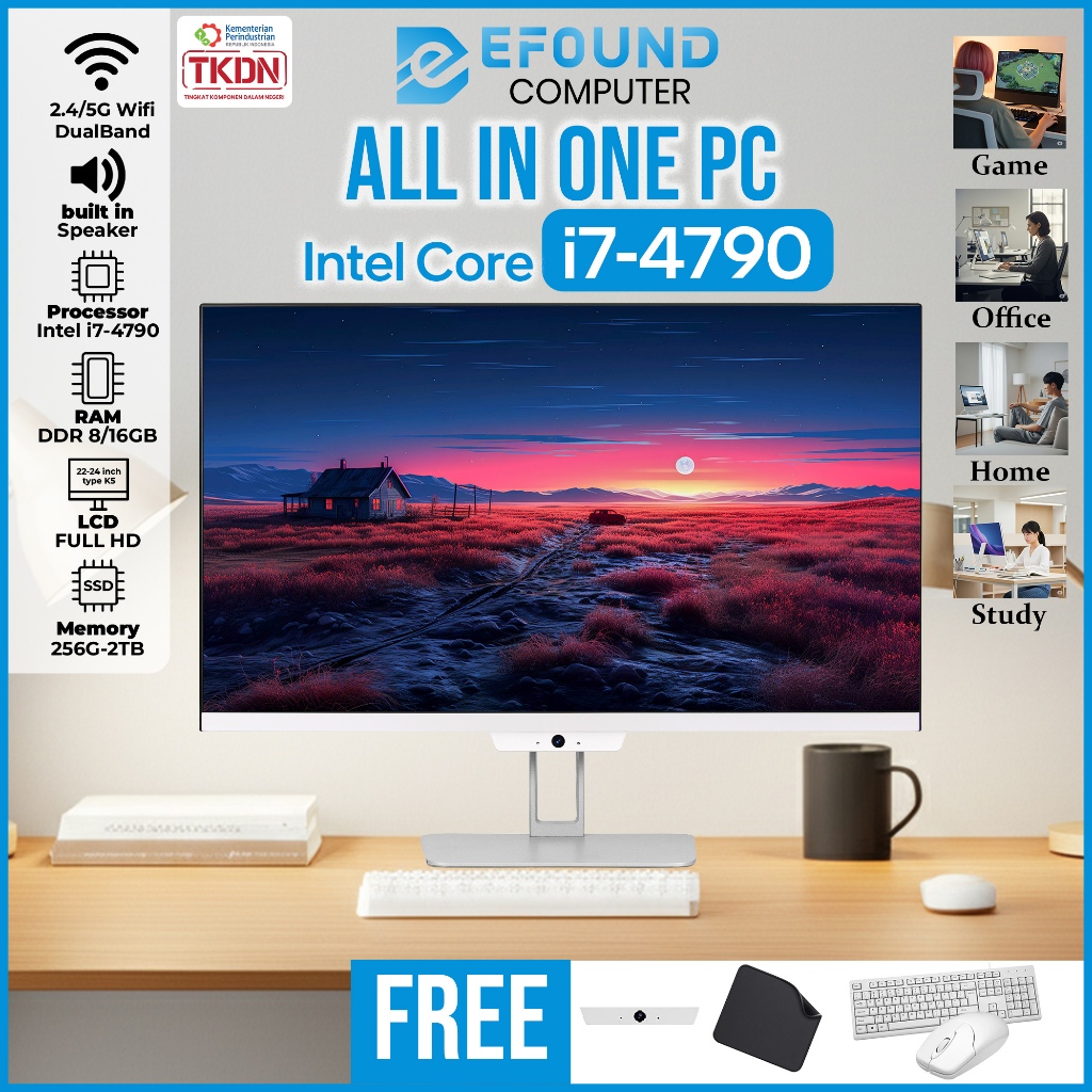 Jual eFound PC All-in-One Intel Core i7-4790 – Super Tipis, Full HD 27 ...