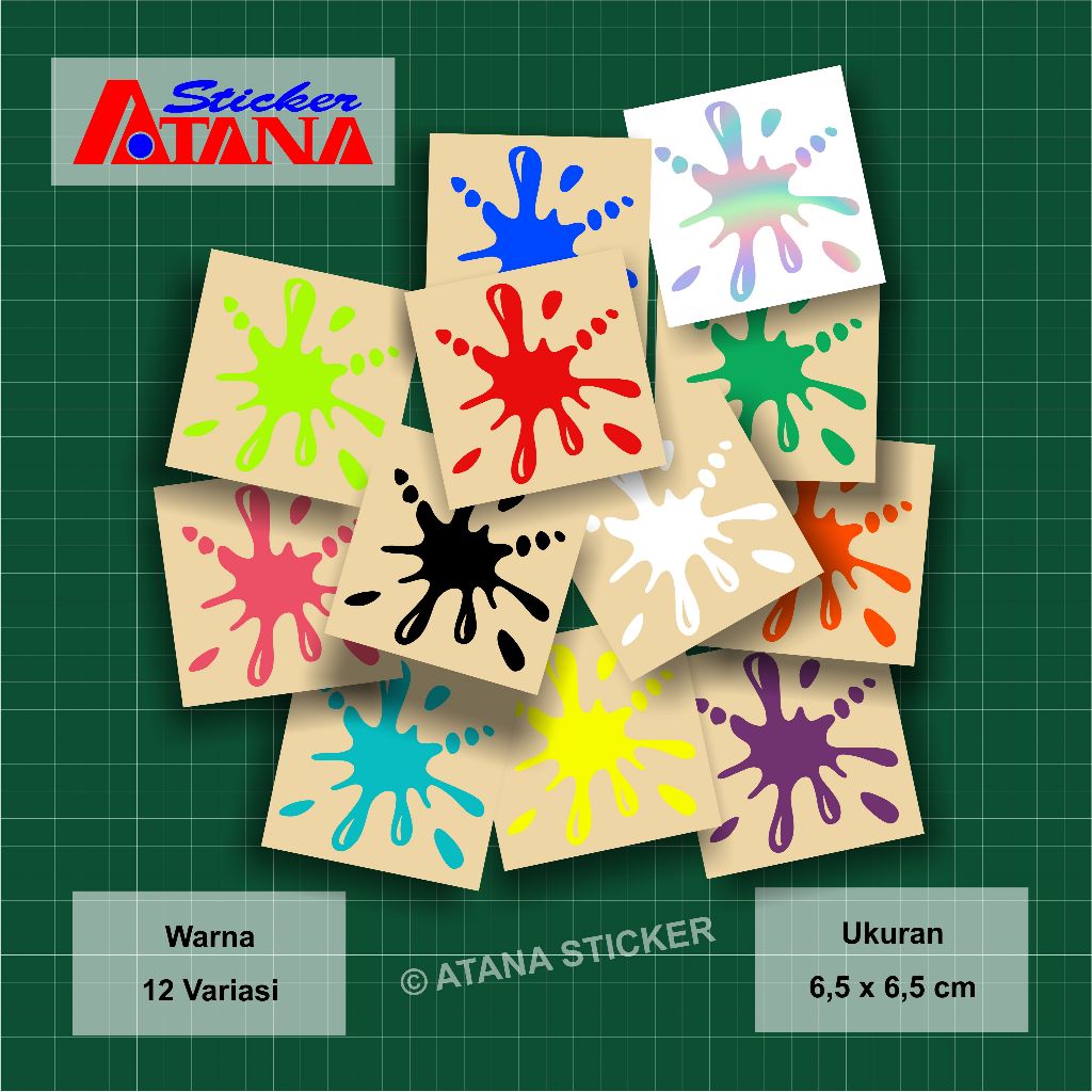 Jual Stiker Crot Cipratan Splash Mark Air Muncrat Crut Tanda Cat Paint ...