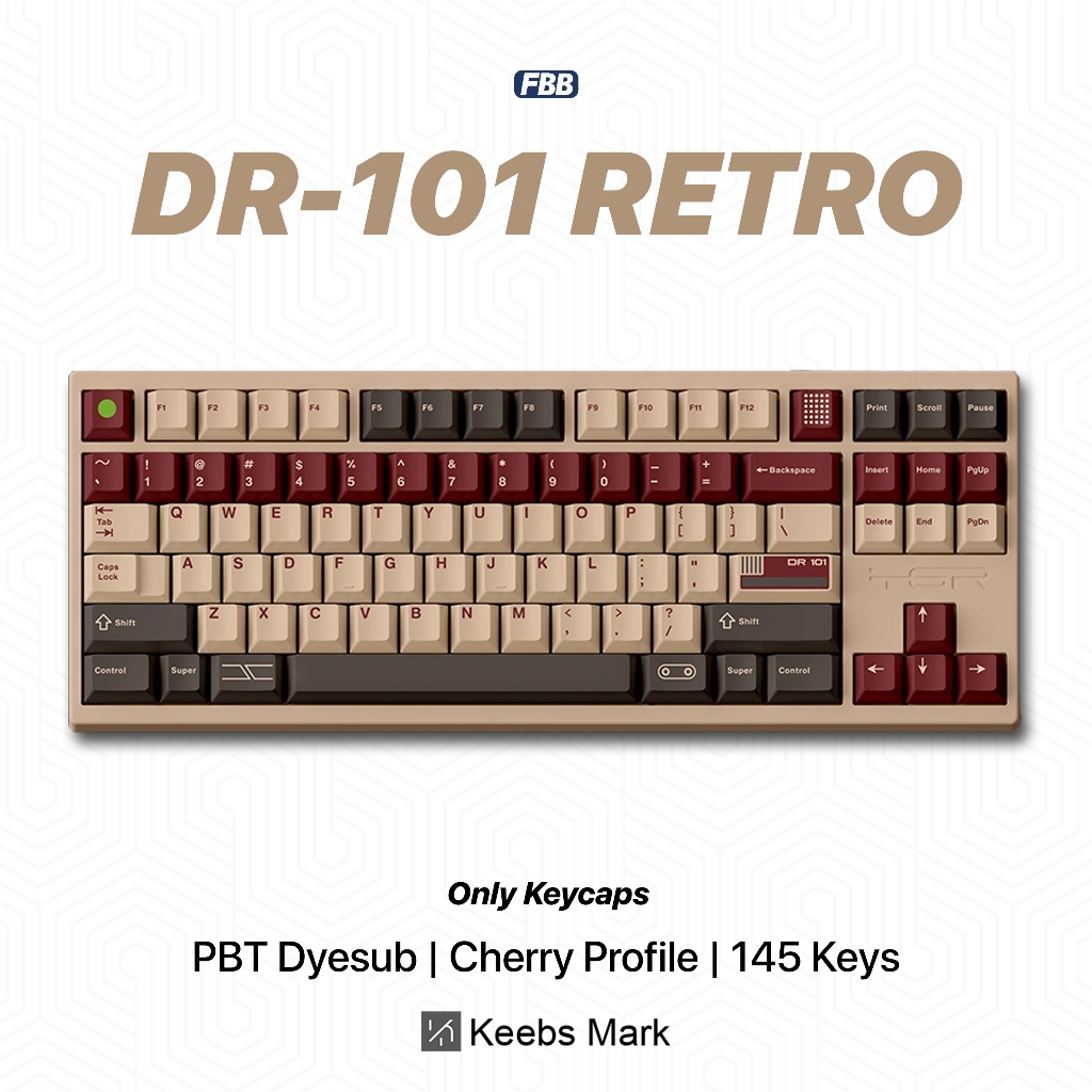Jual FBB DR101 Retro Keycaps PBT Dyesub 145 Keys Cherry Profile Mechanical Keyboard | Shopee ...