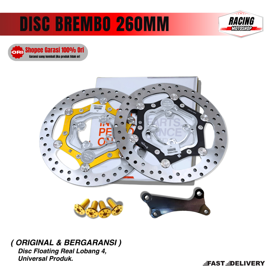 Jual Piringan Cakram Brembo260mm DISC BREMBO ORIGINAL VIETNAM Universal ...