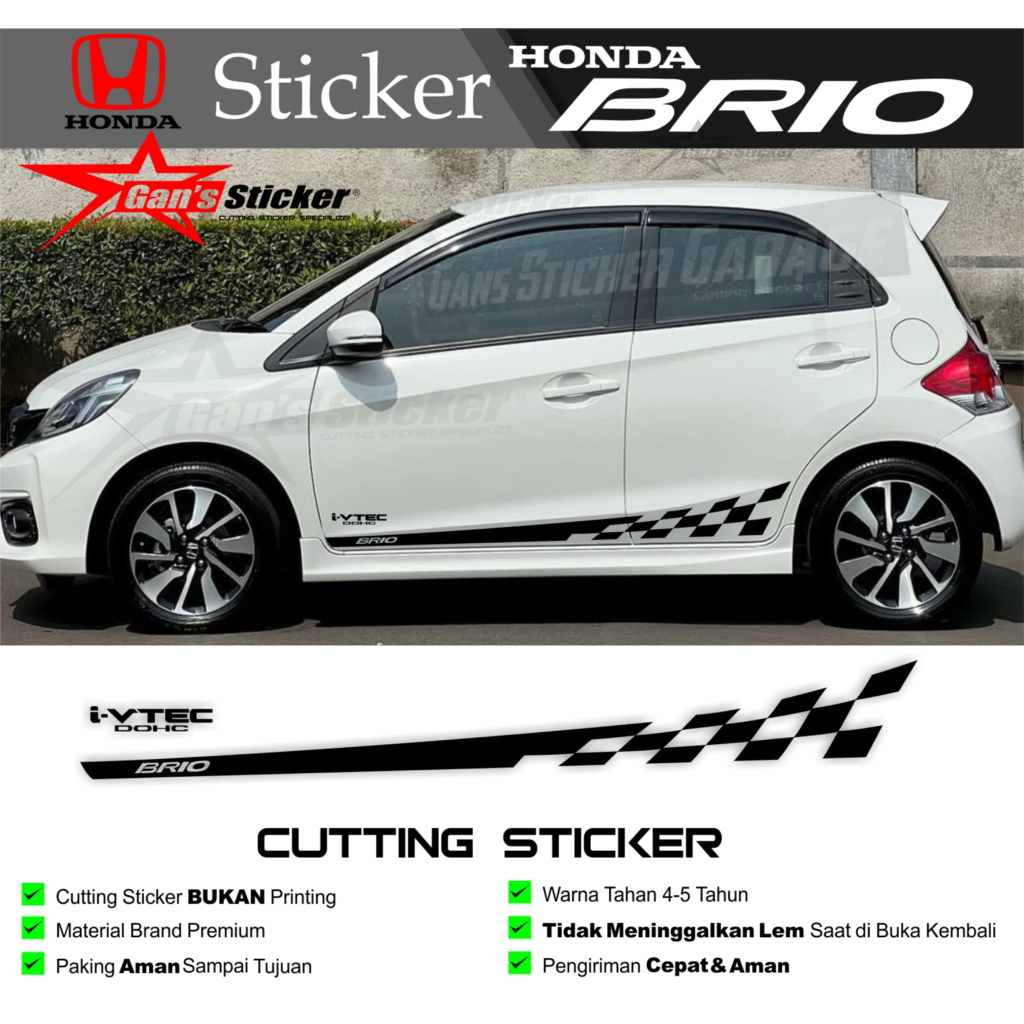 Jual Honda Brio Premium Cutting Sticker Pintu Mobil | Shopee Indonesia