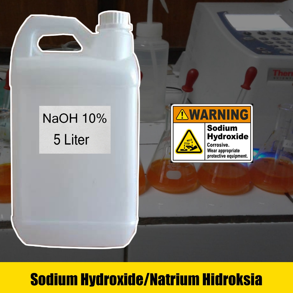 Jual Larutan NaOH 10% 5000 ml / Larutan Natrium Hidroksida / Sodium ...