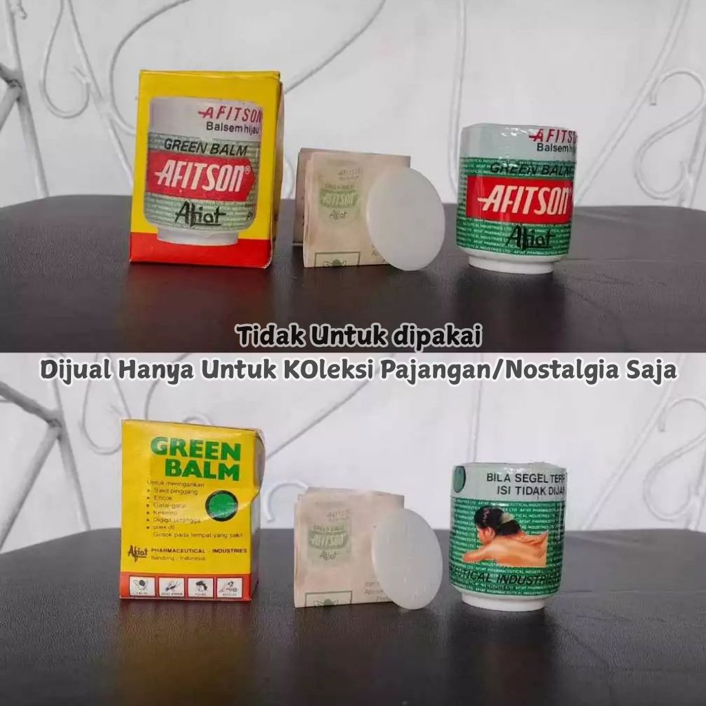 Jual [ KOLEKSI PRODUK JADUL ] BALSEM HIJAU AFITSON TAHUN 80AN ORIGINAL ...