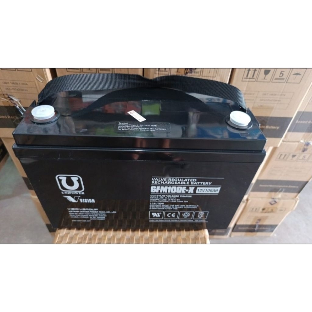Jual baterai VRLA merek Uni power Vision 12v 100ah | Shopee Indonesia