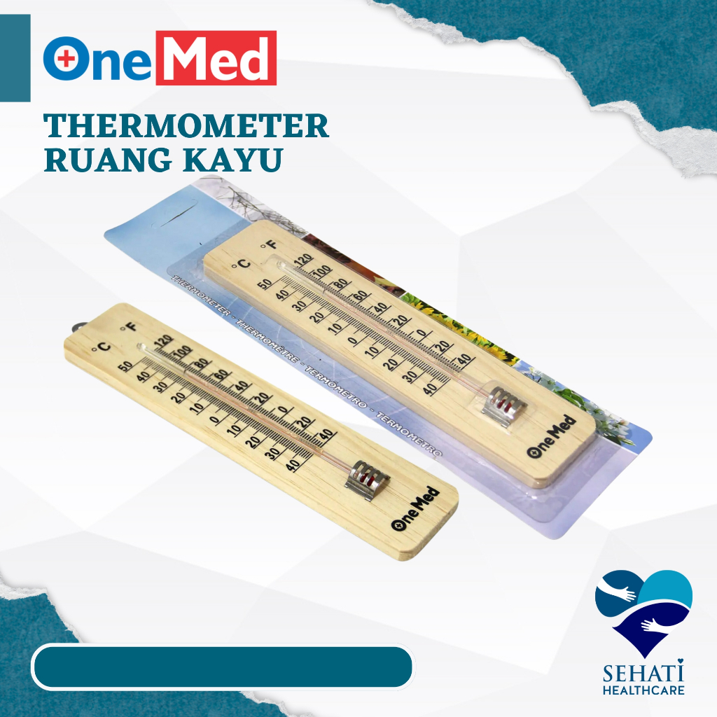 Jual Onemed Thermometer Ruang Kayu Termometer Suhu Ruangan Thermo ...